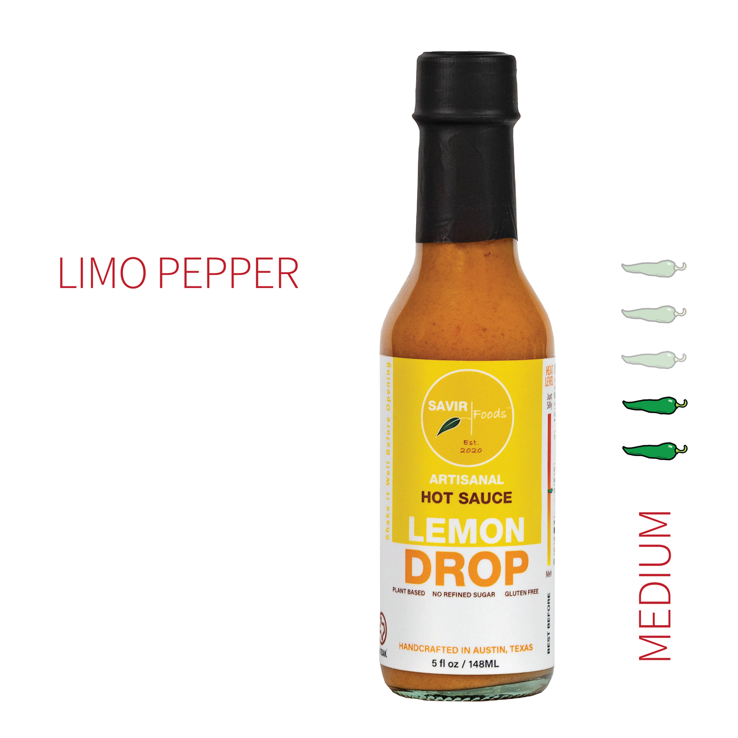Lemon Drop Hot Sauce | Lemon Pepper Sauce | SAVIR Foods